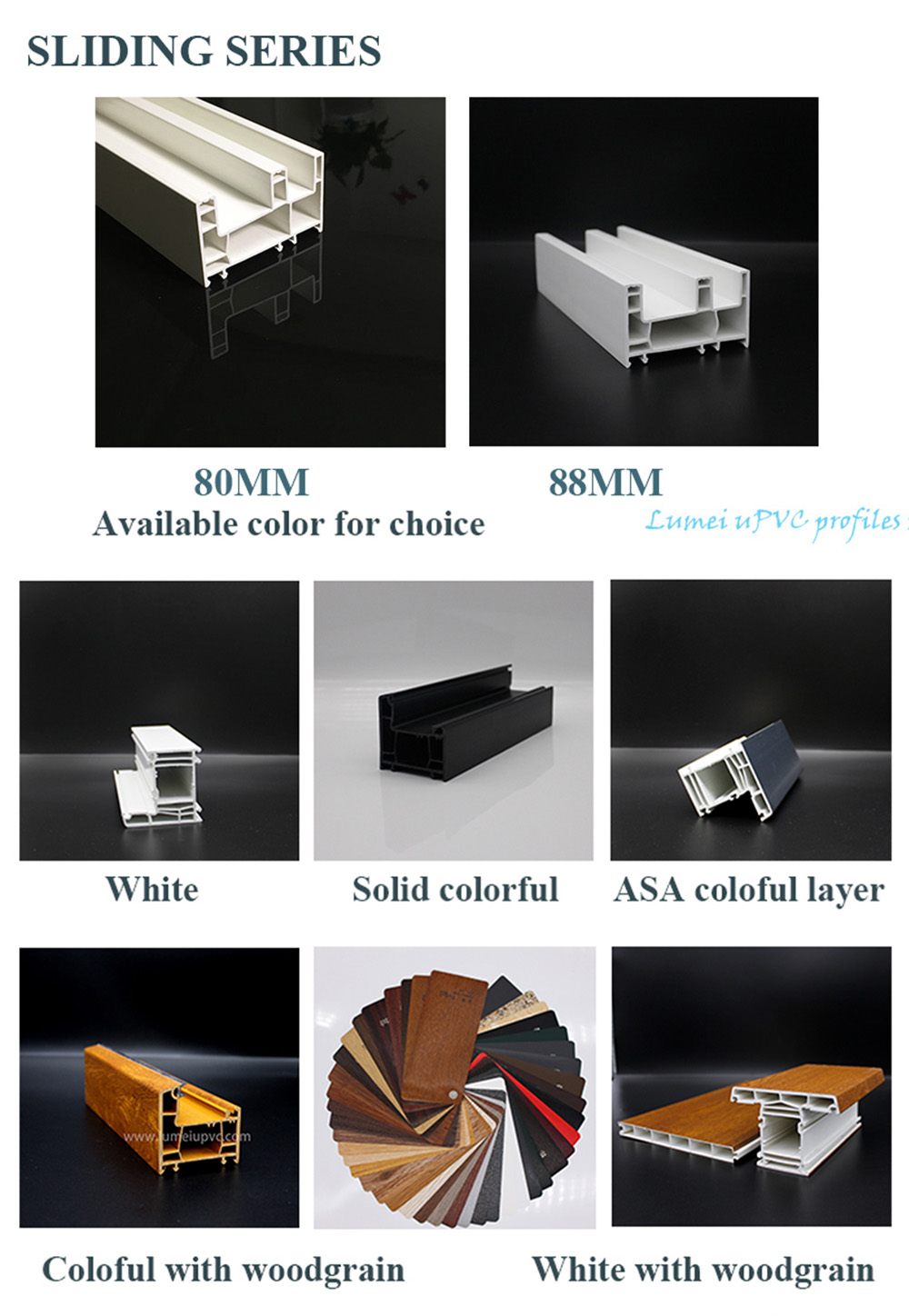 Sliding UPVC Profiles for Windows and Doors - Jinan Lumei Construction ...